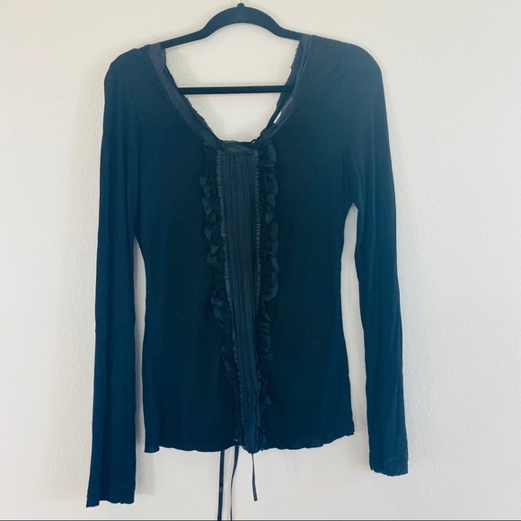 Mystree | Tops | Nordstrom Mystree Ruffle Corset Long Sleeve Top L ...